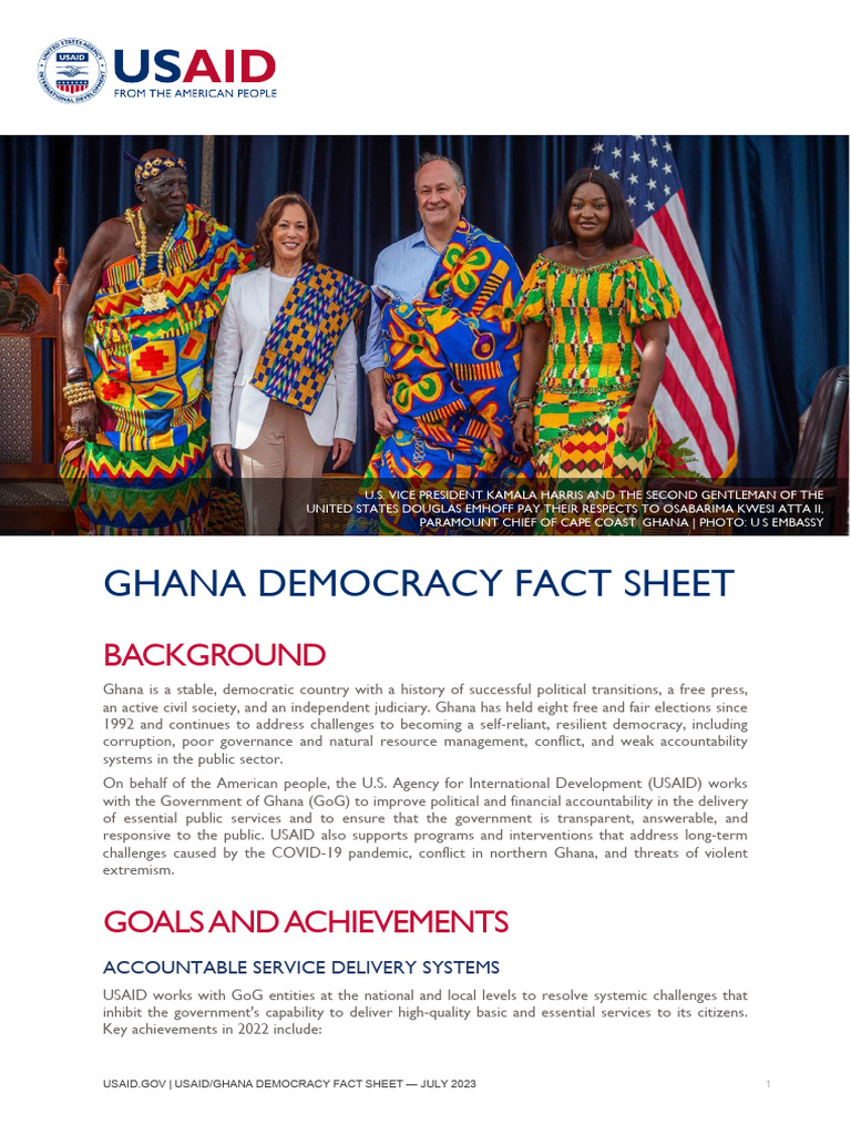 USAID Ghana Democracy Fact Sheet 230705 | PDF | Governance | Ghana