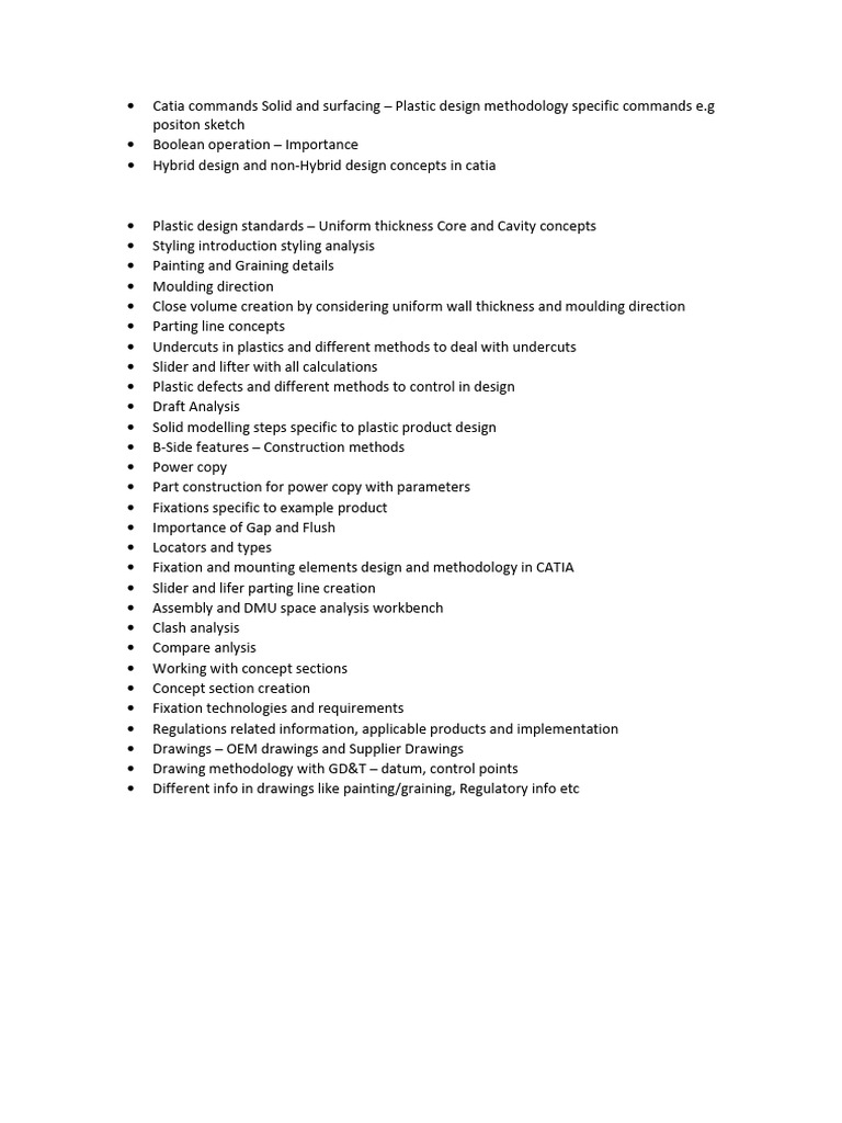 Plastic Product Design Syllabus | PDF