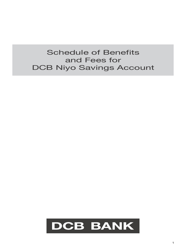 SOC-DCB-Niyo-Savings-Account | PDF | Cheque | Debit Card