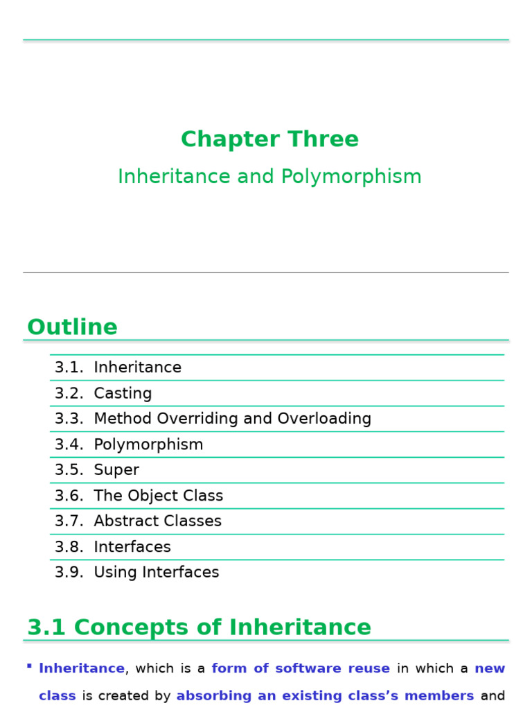 MZ Chapter - 3 - Inheritance and Interfaces Part One Oop | PDF ... MZ Chapter - 3 - Inheritance and Interfaces Part One Oop | PDF ...