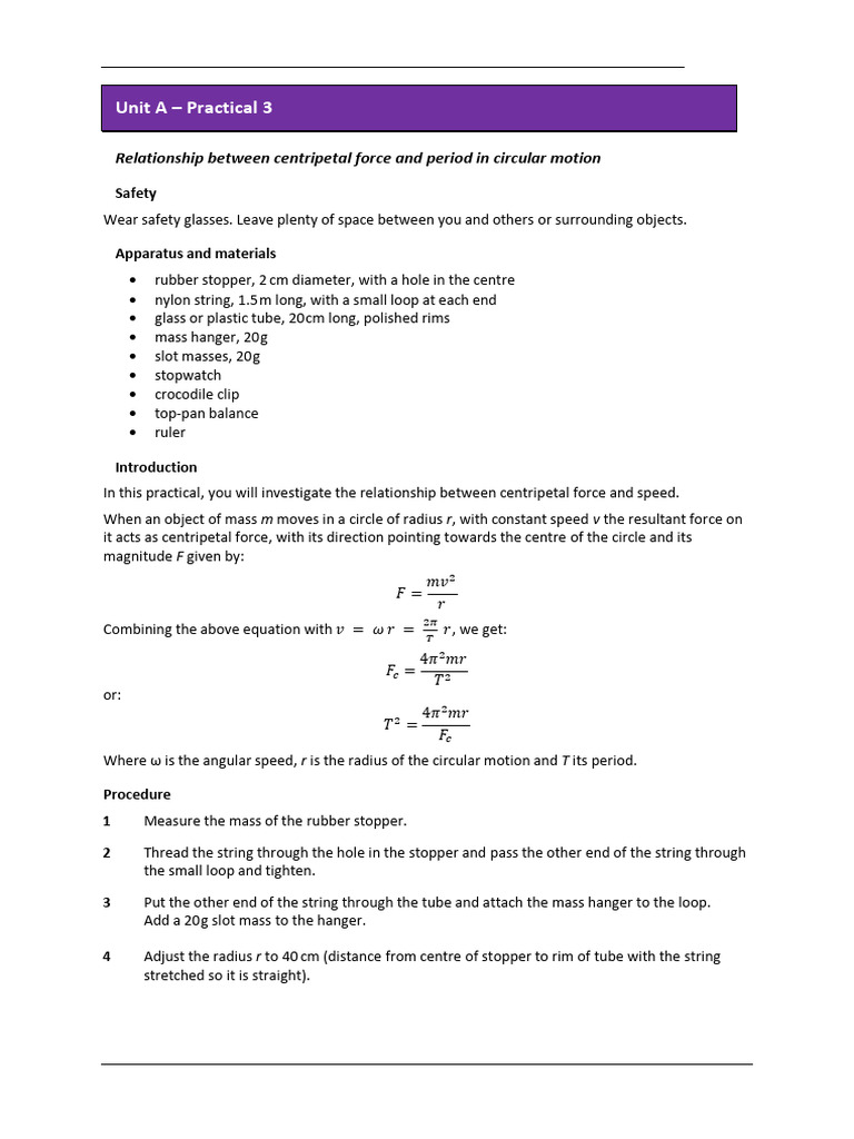 Unit A P3 | PDF | Force | Mass