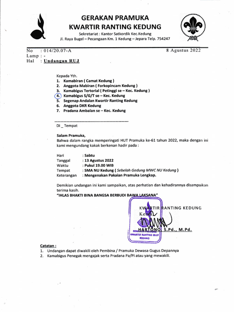 UNDANGAN RUJ Dan HUT | PDF