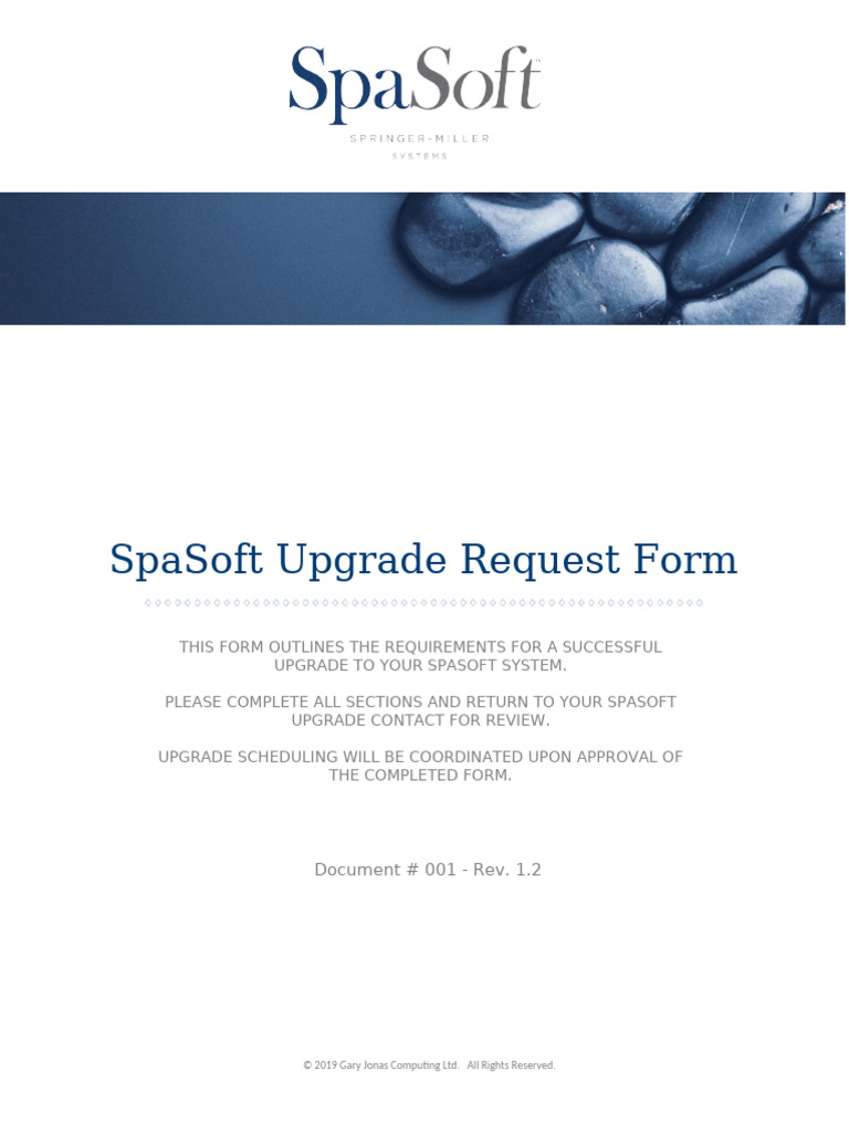 SpaSoft Upgrade Request Form Guide | PDF | Operating System | Central ...
