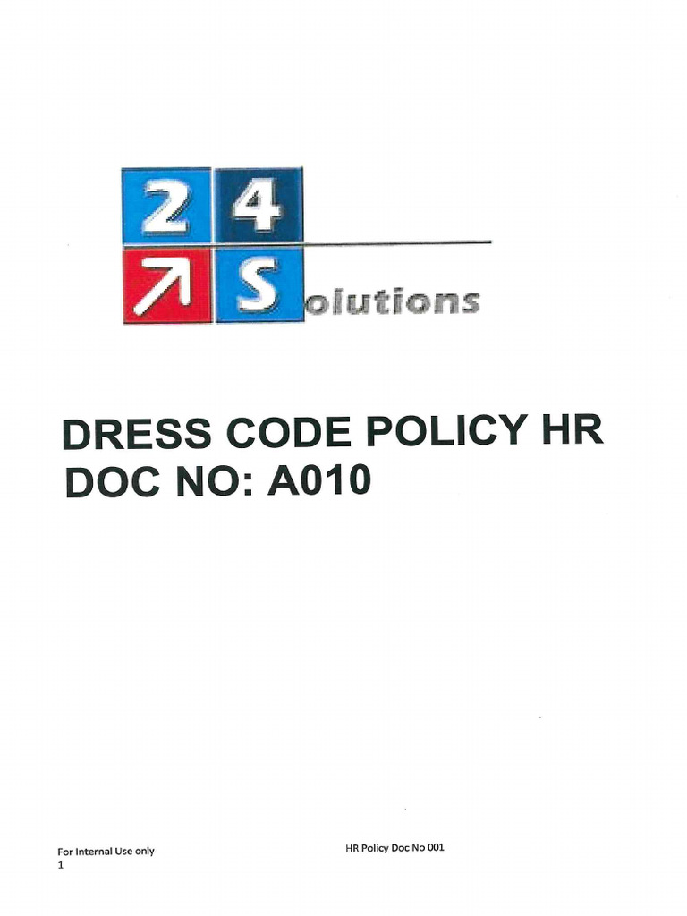 24 Solutions Dress Code Policy A010 | PDF