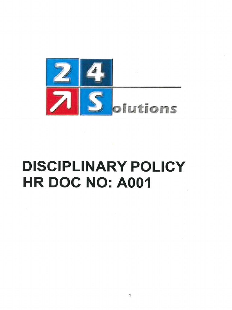 24 Solutions Disciplinary Policy - A001 | PDF
