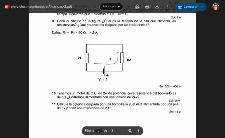 Ejercicios Magnitudes Elã©ctricas-2.pdf - Google Drive | PDF