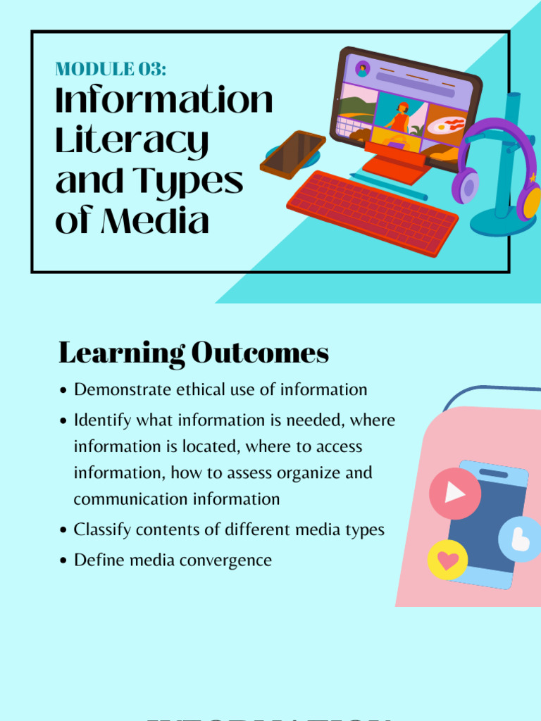 Media Literacy Education Presentation in Colorful Illustrative Style ...