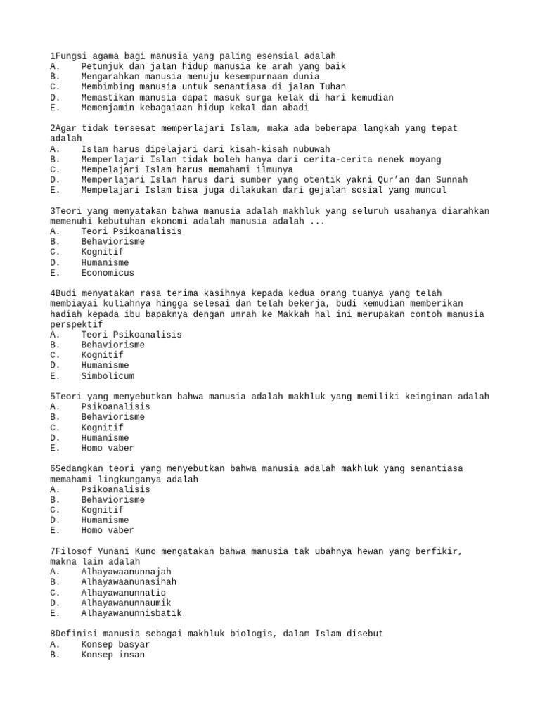 Soal Kuis - 1 - 2024 | PDF | Dewasa Muda