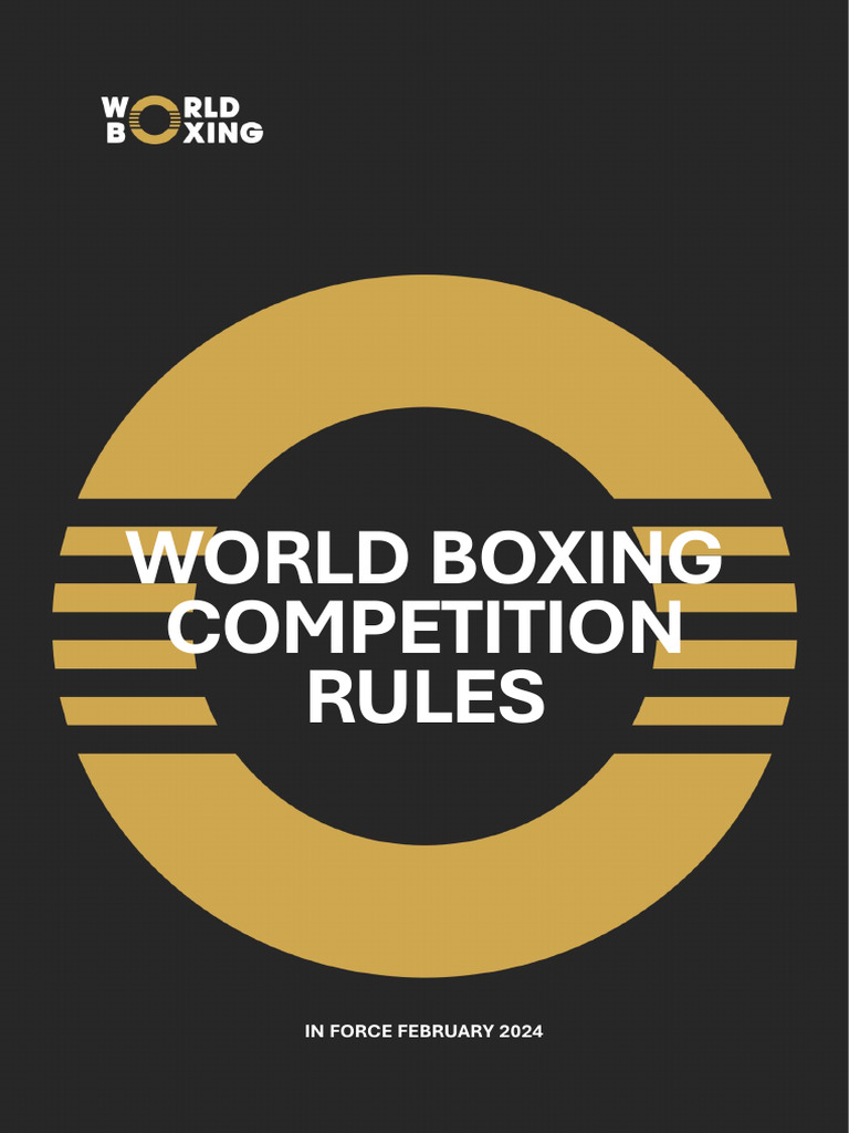 World Boxing Competition Rules Feb 2024 v3.99 ClEAN | PDF | Referee ...