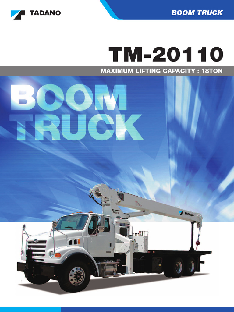 Tadano Boom Truck SWL 18 Tones | PDF | Crane (Machine) | Truck