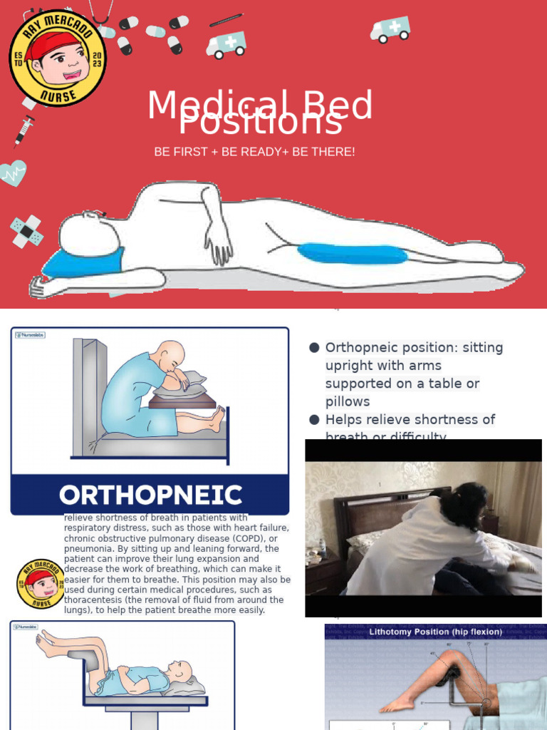 Key Medical Bed Positions Explained | PDF | Lung | Breathing