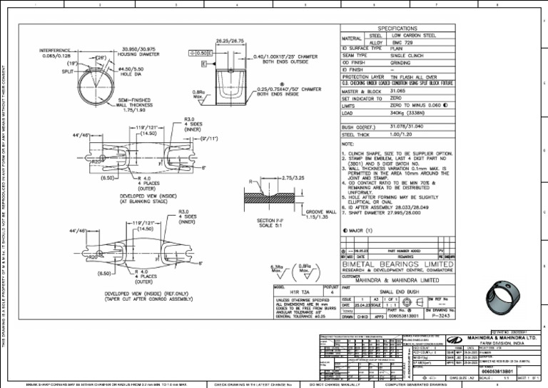 Conrod Bush - 006053813B01 - 2 - Compressed | PDF