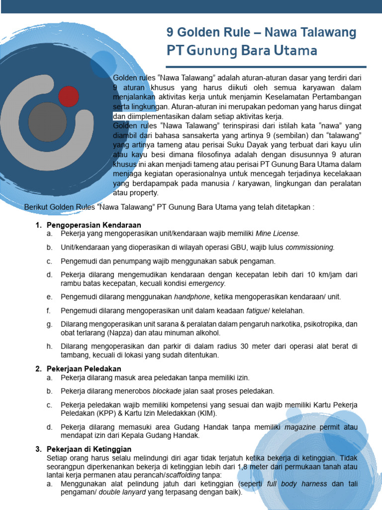 9 Golden Rule-Nawa Talawang GBU | PDF