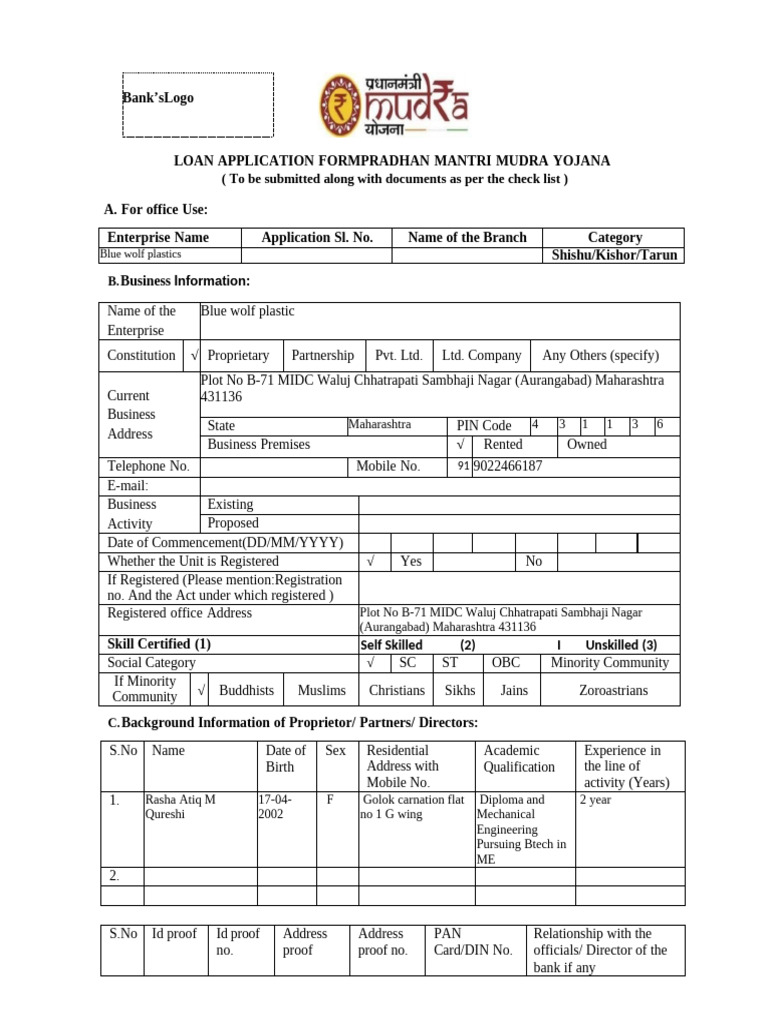 Common Loan Application Form-1 | PDF | Identity Document | Banks