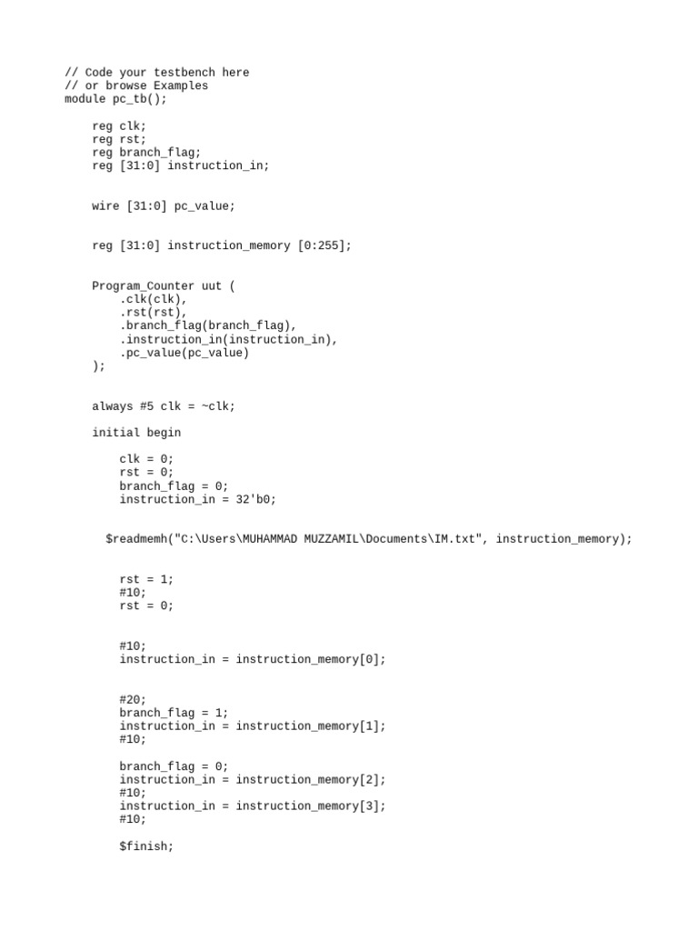 Testbench | PDF | Teaching Methods & Materials | Computers