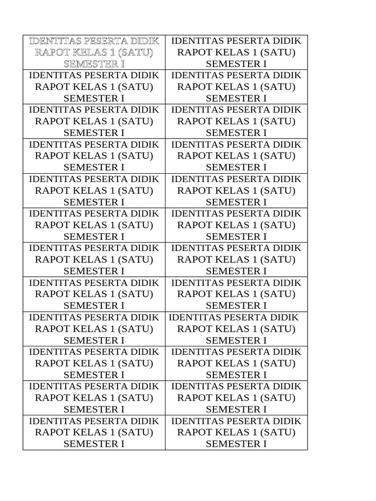 NAMA SAMPUL Semester Rapot | PDF