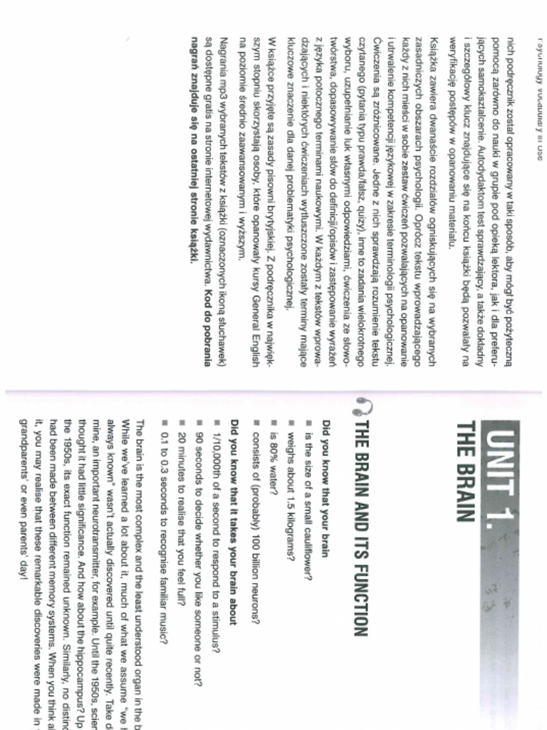 Unit 1 The Brain | PDF