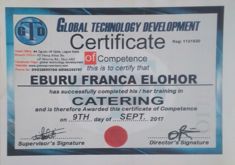 My Catering Cert Scanned | PDF