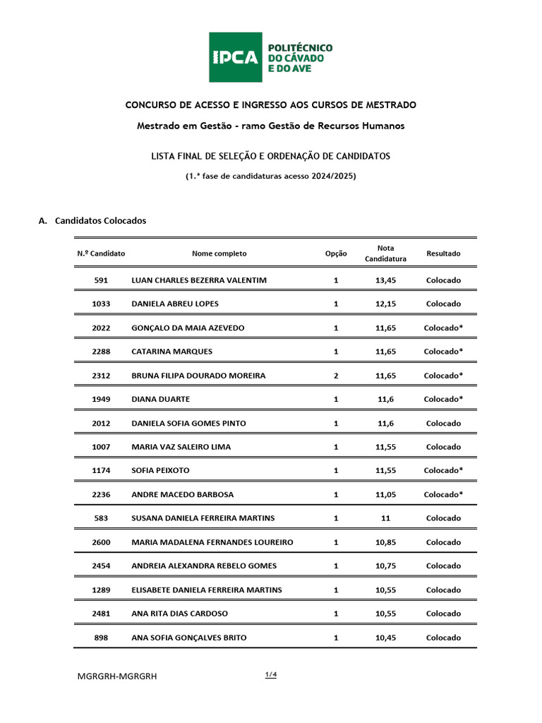 Ata Final Seriacao MEST 1F 2024 MGRGRH Signed | PDF