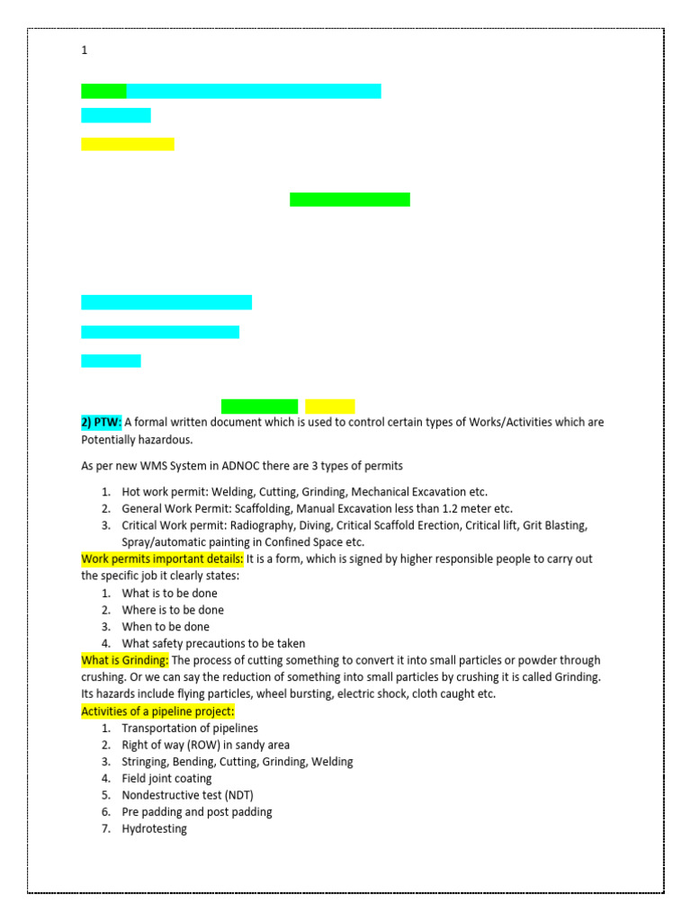 ADNOC Interview Question-1 | PDF | Crane (Machine) | Radiation