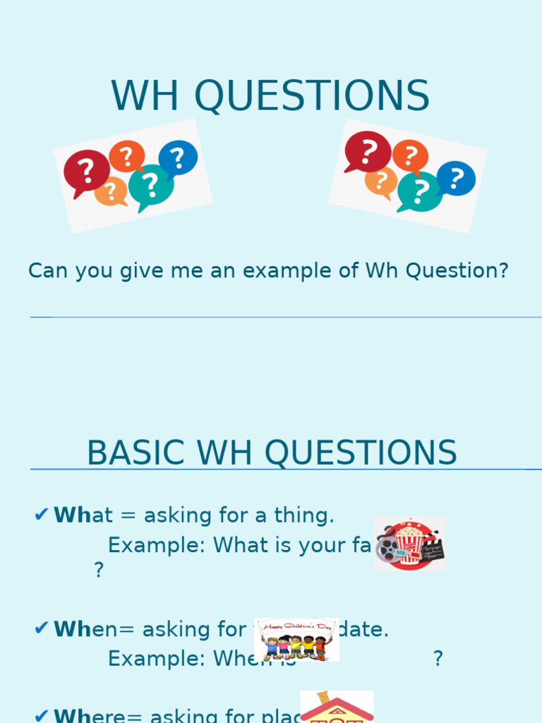 Lesson 1 - WH Questions | PDF