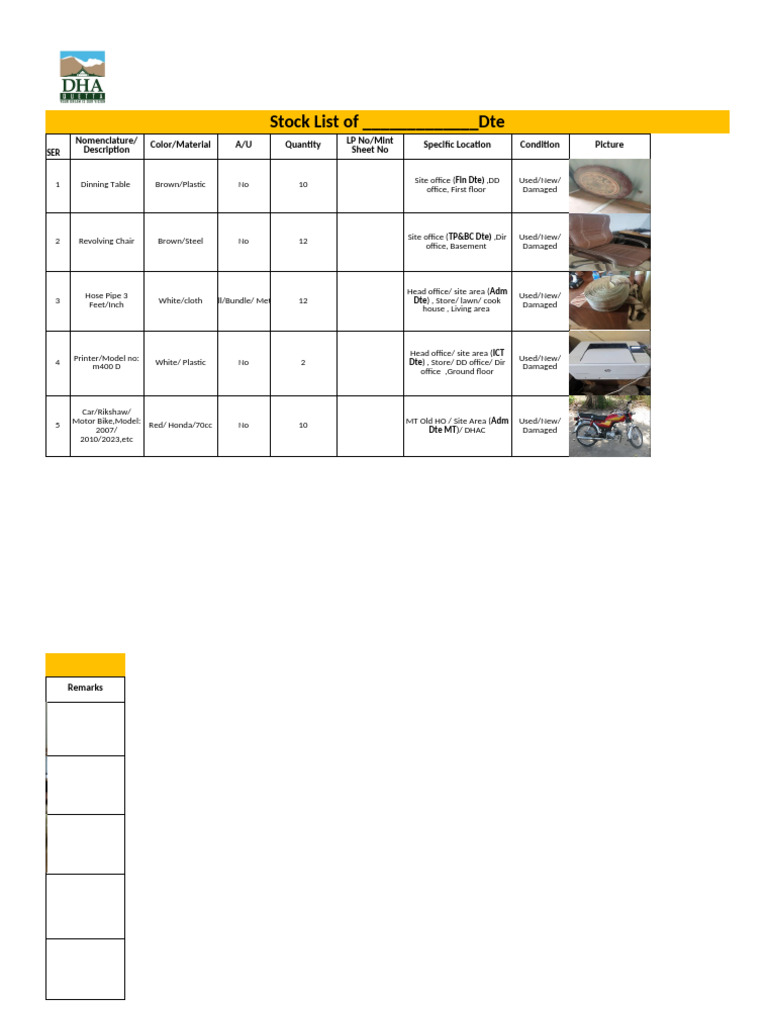 Format of Inventory List | PDF