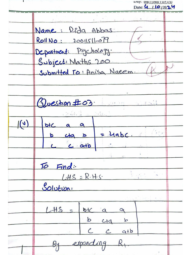 MATH-200 ass#1 | PDF