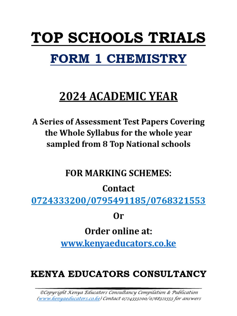 f1 Chem Et3 National Schools Trials | PDF | Acid | Atmosphere Of Earth