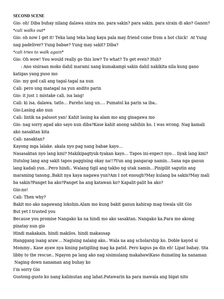 Second Scene | PDF