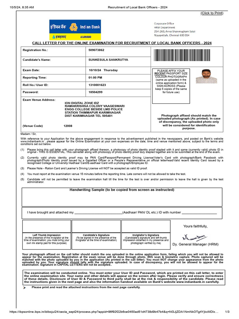 Indian Bank | PDF | Identity Document | Driver's License