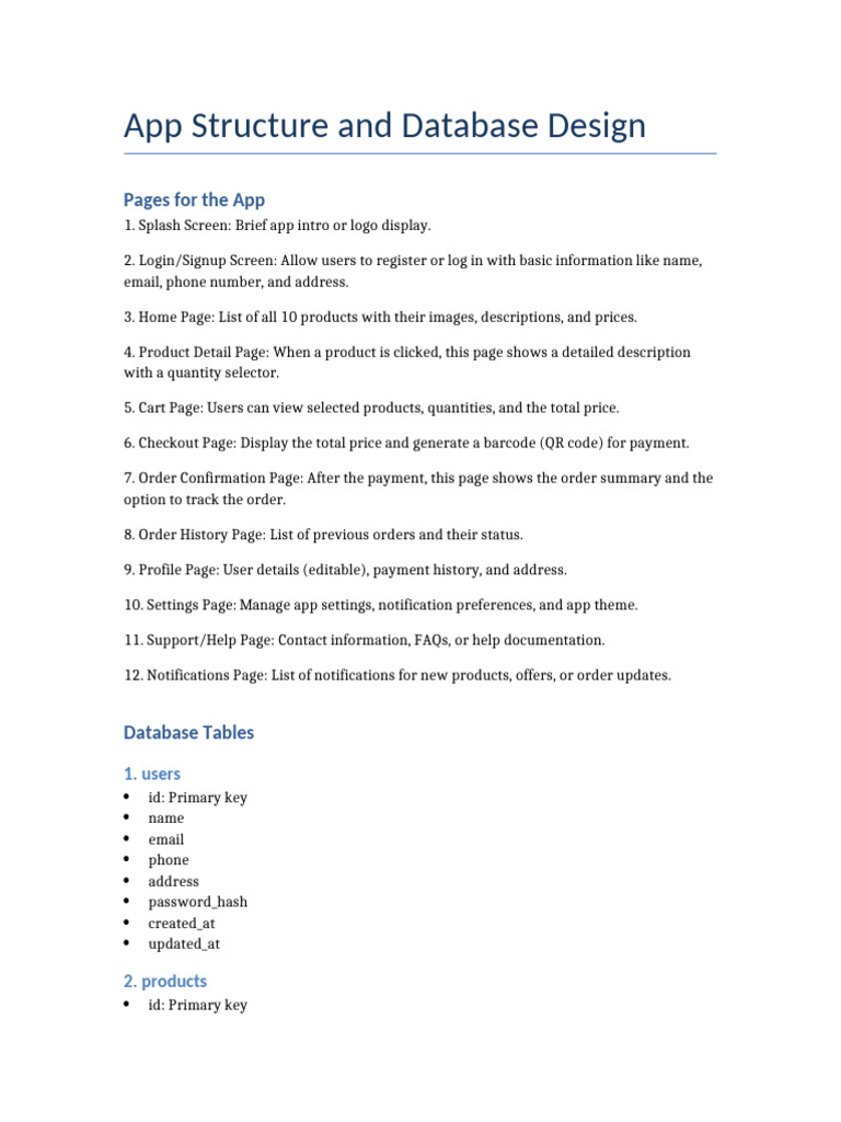 App_Structure_and_Database_Design | PDF