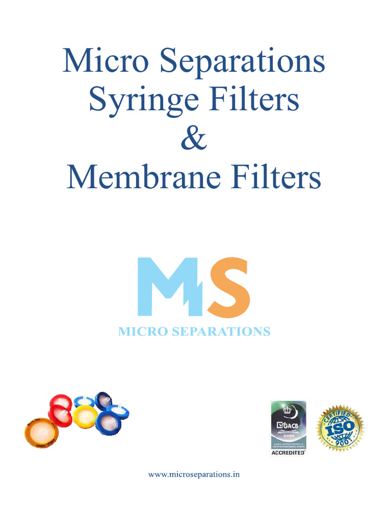 Micro Separations Syringe Filters Brochure Final | PDF