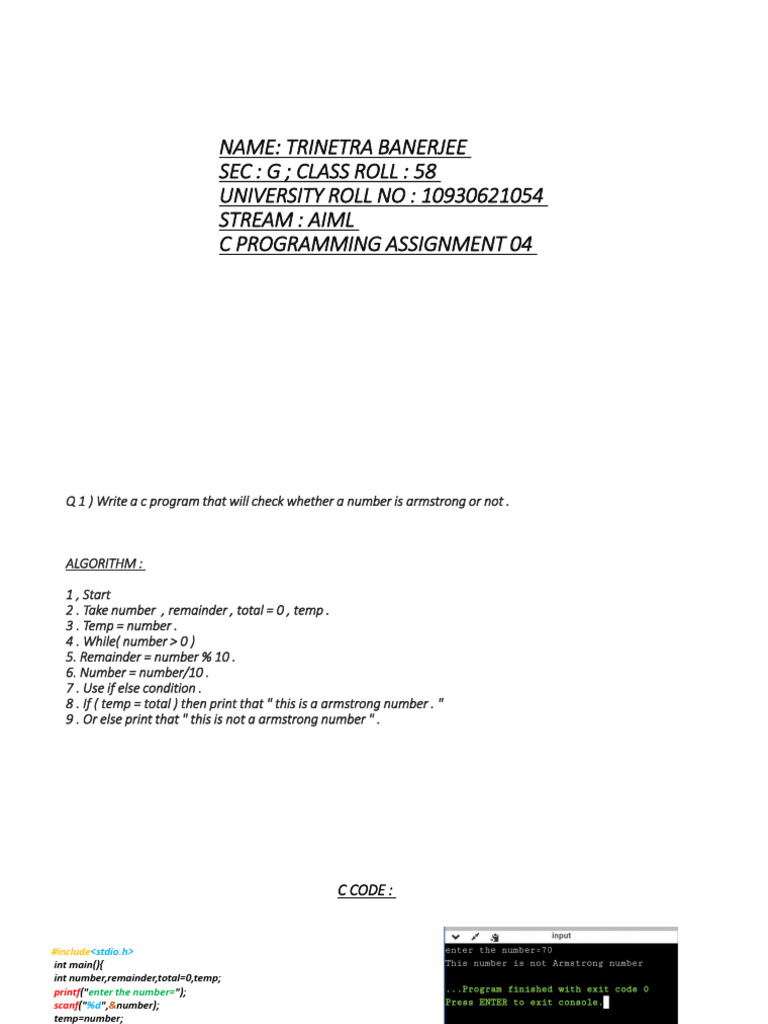 C Programming Assignment 04 PDF | PDF | Mathematics | Computer Science C Programming Assignment 04 PDF | PDF | Mathematics | Computer Science