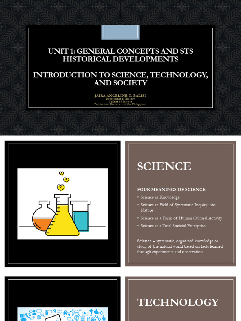 STS WEEK 1 Intro to STS | PDF | Science