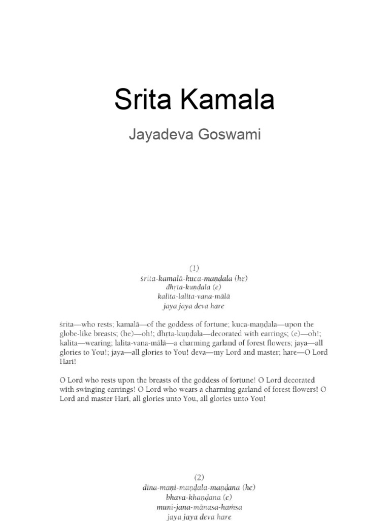 Srita Kamala Bhajan | PDF