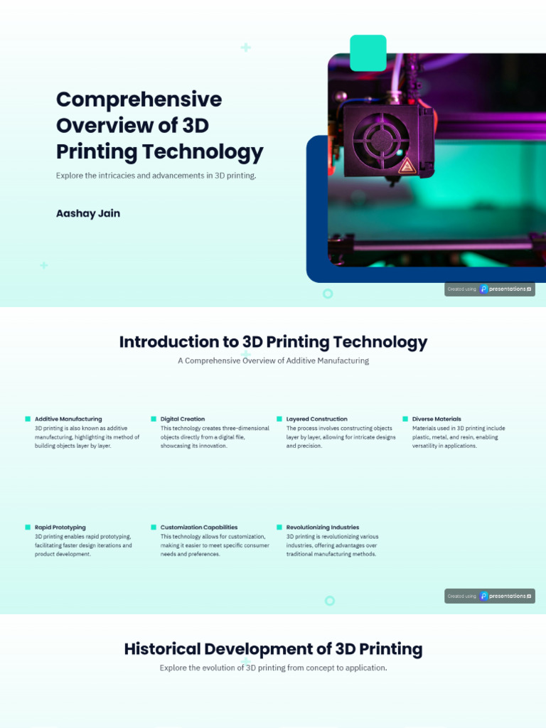 3D Printing Presentation | PDF
