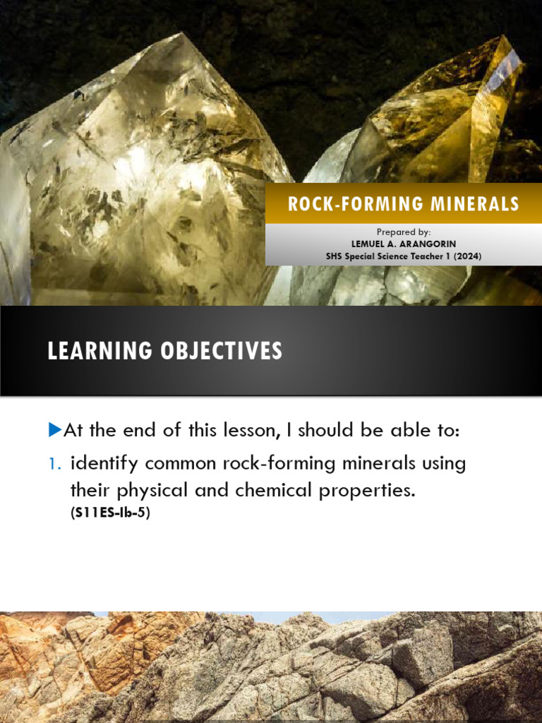 ES L3 Rock Forming Minerals | PDF | Minerals | Chemical Substances
