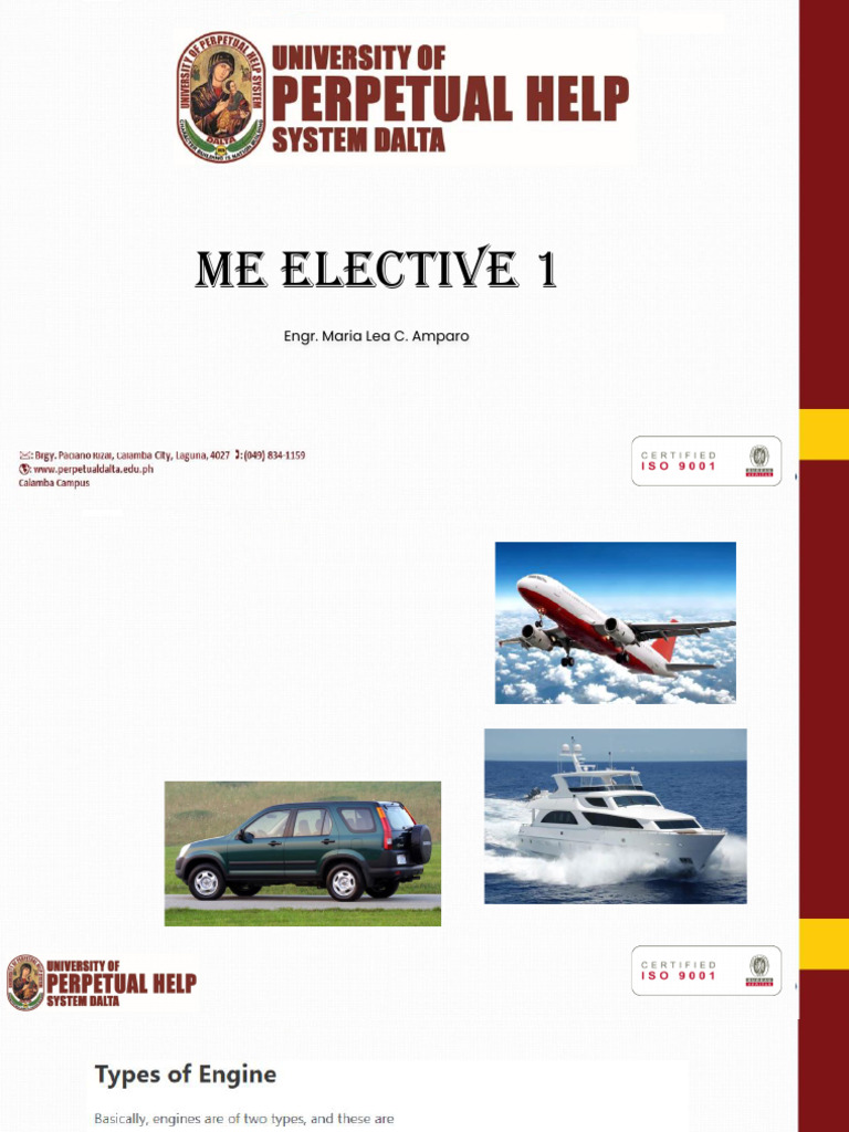 Me Elective 1 - Lecture 1 | PDF