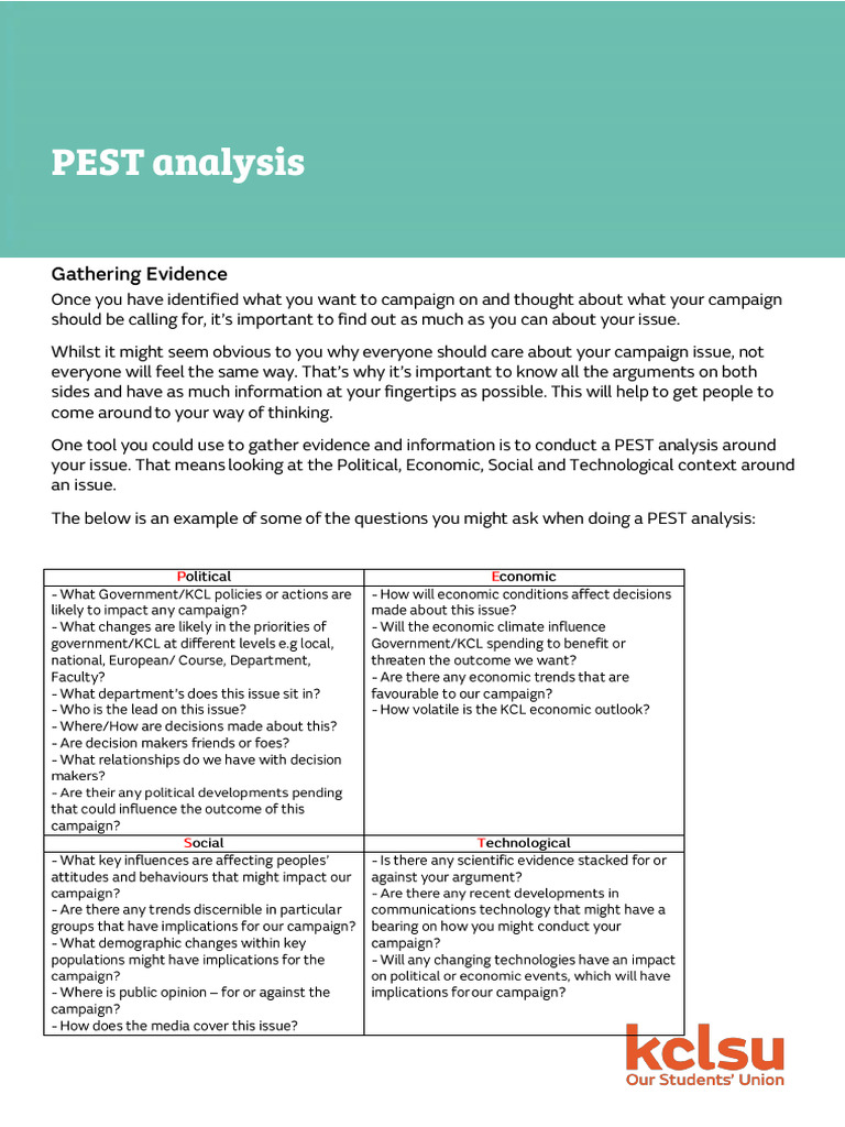 PEST Analysis | PDF