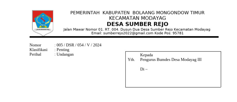Format Amplop Undangan | PDF