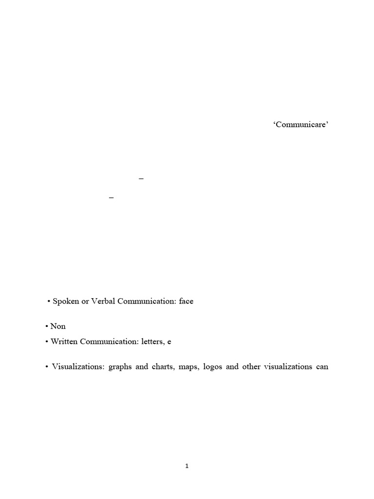 Cs Unit 2 Part 1 | PDF | Communication | Nonverbal Communication