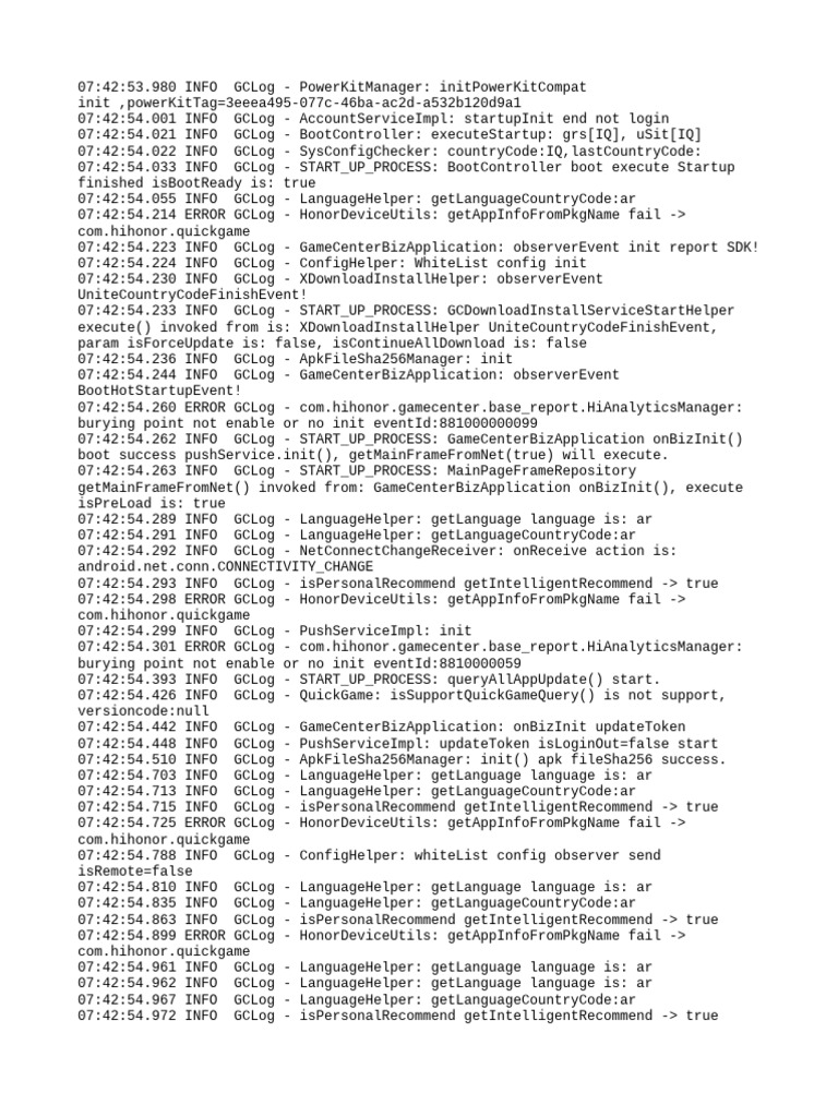 GameCenter Startup Log Analysis | PDF | Internet | Telecommunications
