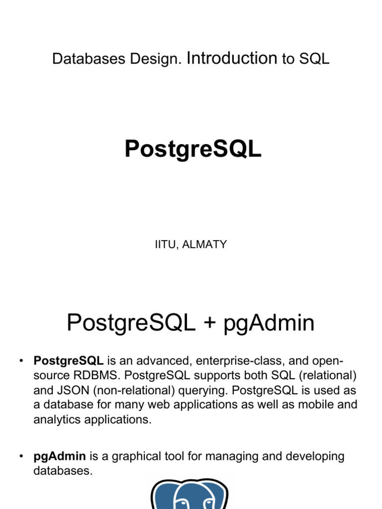 Lab work 4. Instructions for PostgreSQL (1) | PDF