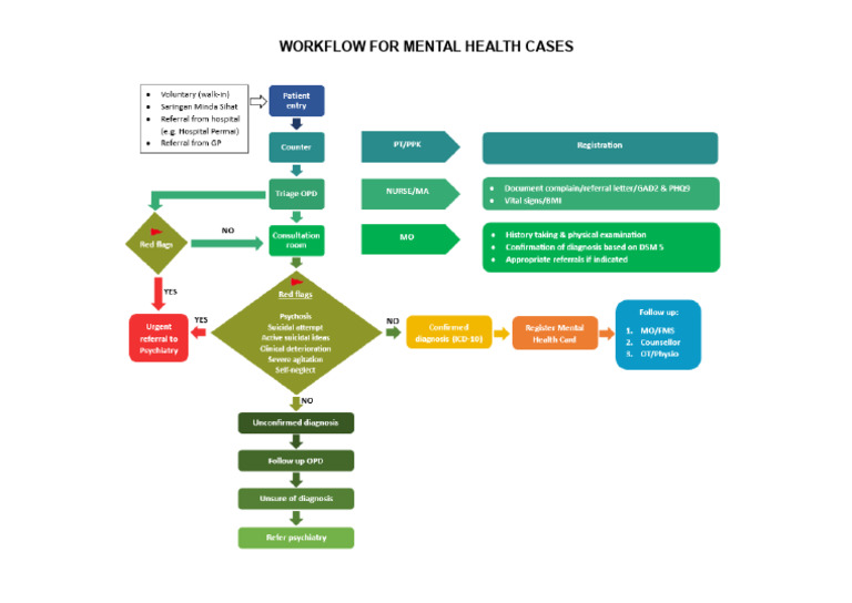 FlOWCHART MENTAL HEALTH CASES | PDF