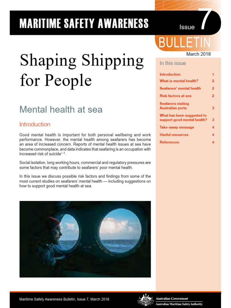 Shaping Shipping for People - Mental Health at sea | PDF | Mental ...