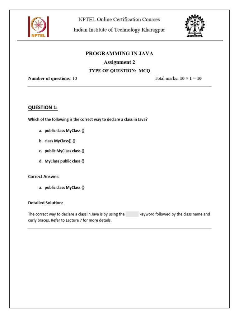 24a - w02 - Mcq - Final | PDF | Constructor (Object Oriented ... 24a - w02 - Mcq - Final | PDF | Constructor (Object Oriented ...