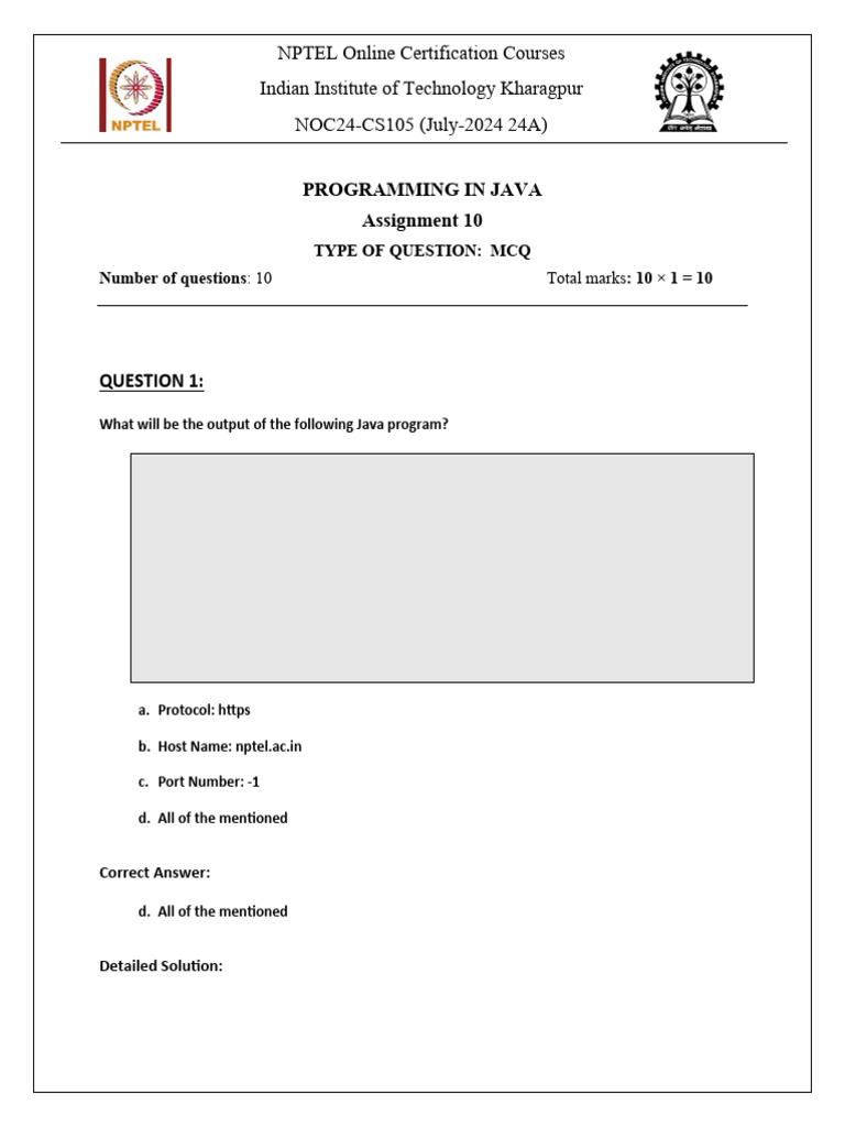 24a - w10 - Mcq - Final | PDF | Network Socket | Internet Protocols