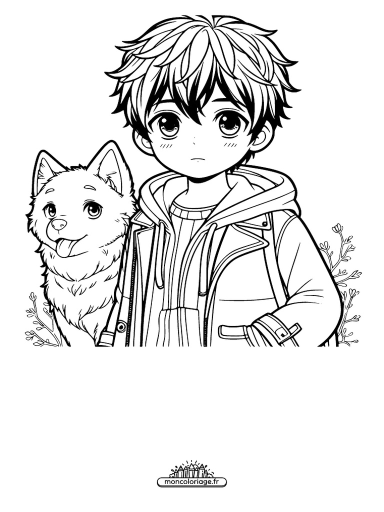 Manga Boy With Dog | PDF