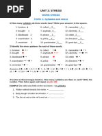 Word and Sentence Stress Exercises | PDF | Stress (Linguistics) | Syllable