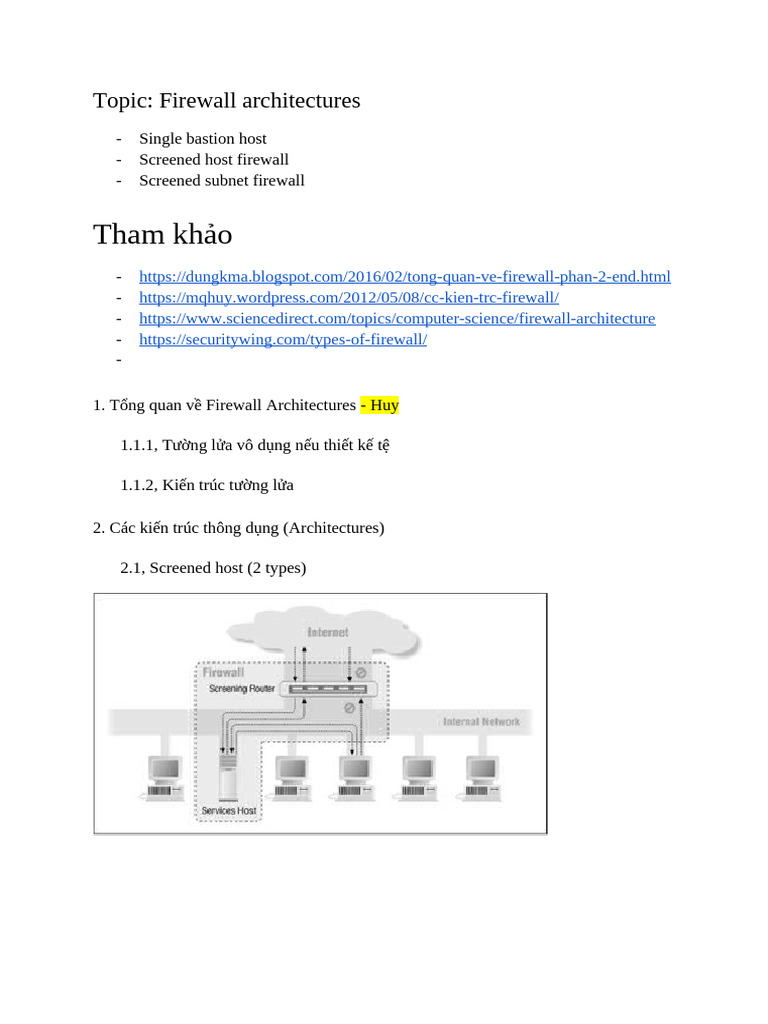 Firewall Architectures | PDF
